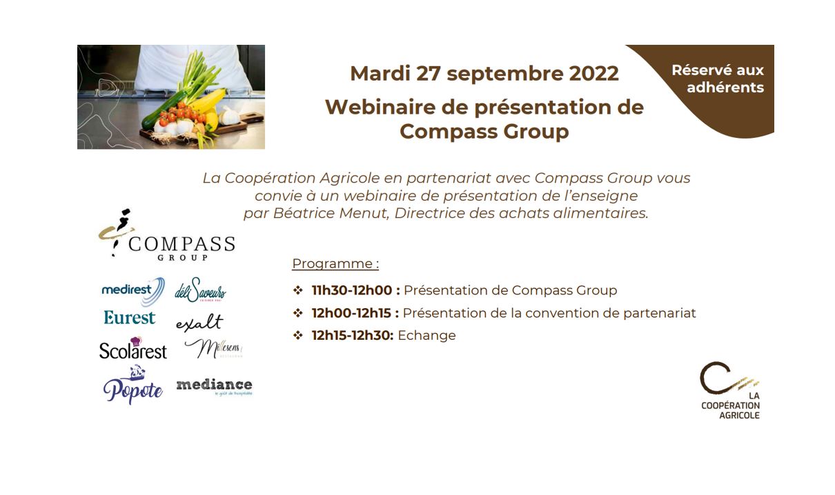 Webinaire de présentation Compass Group | La Coopération Agricole